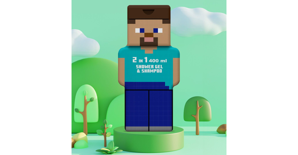 MINECRAFT STEVE ADVENTURE- 2D-Shower Gel & Shampoo -2 in 1 ГЕЛ ЗА ...